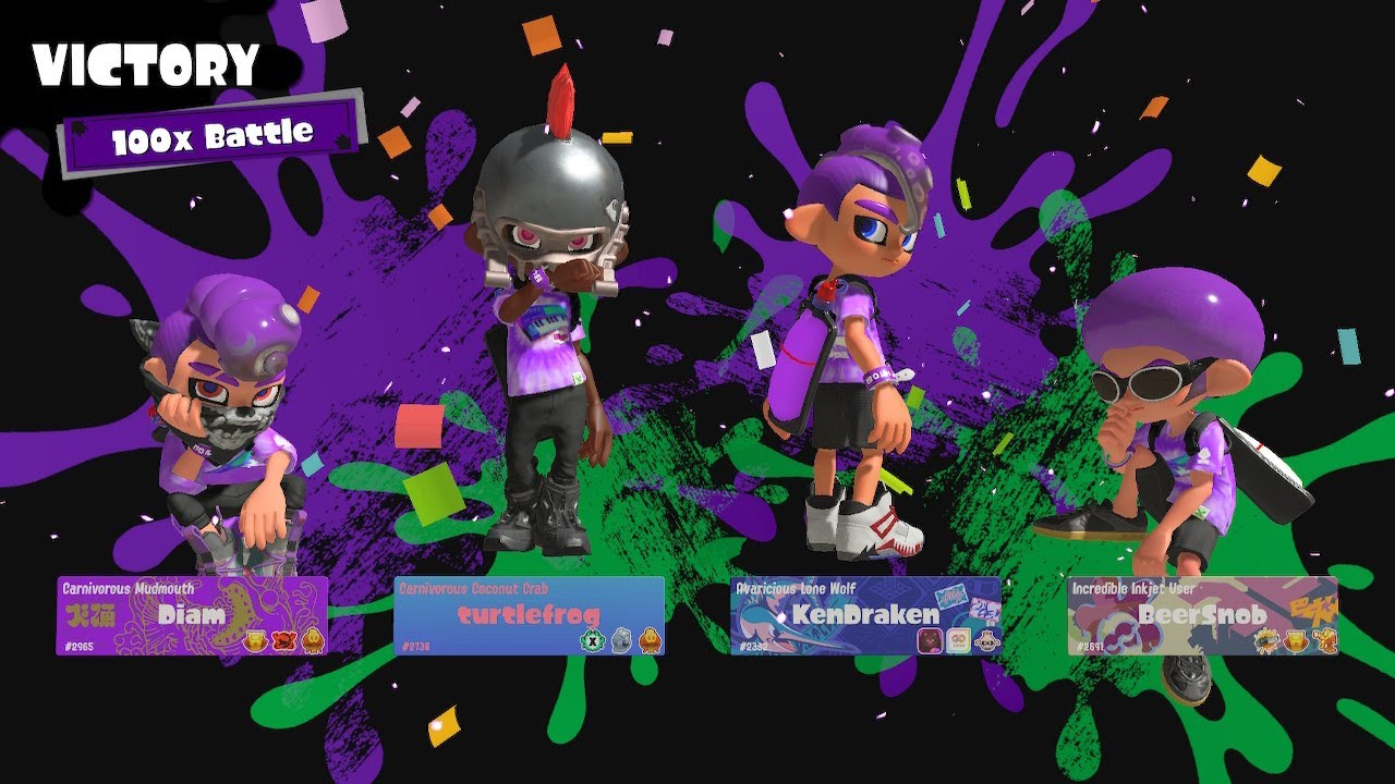 Splatoon 3 - Team Keyboard 100x Win - YouTube
