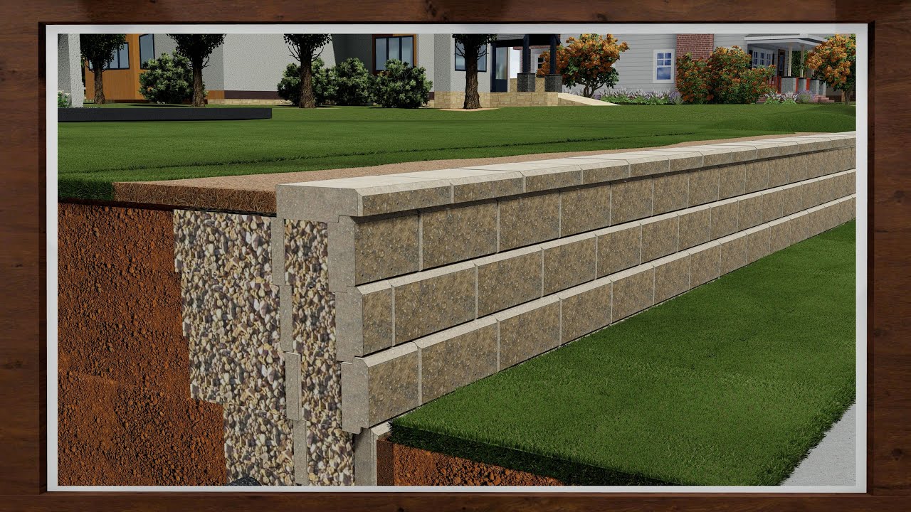 Construya un muro de contención sin refuerzo - Muro de gravedad - con ...