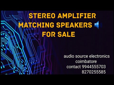 #stereo amplifier + matching #speakers for sale in #audio source electronics coimbatore 99445 ...