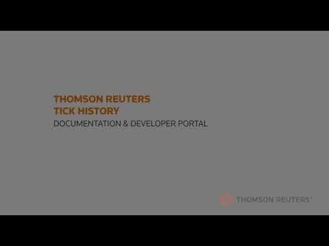 Thomson Reuters Tick History – Part 7: Documentation & Developer Portal ...