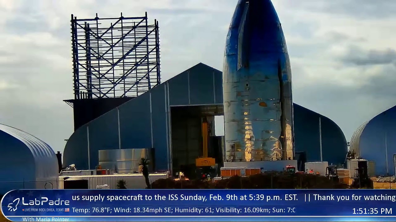 SpaceX Starship assembly 24h timelapse 2020-02-08 - YouTube