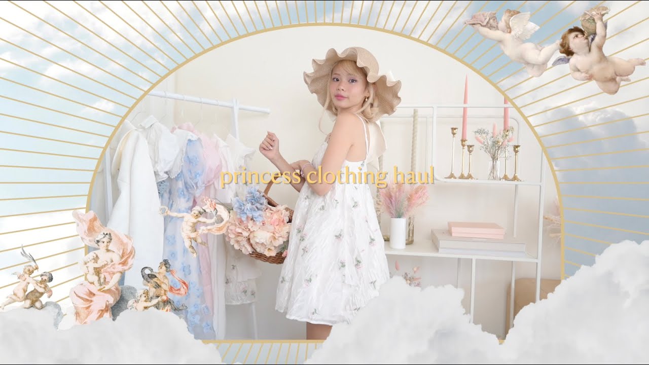 how to dress like a princess 🤍🎀 huge try on clothing haul ft. ledin ...