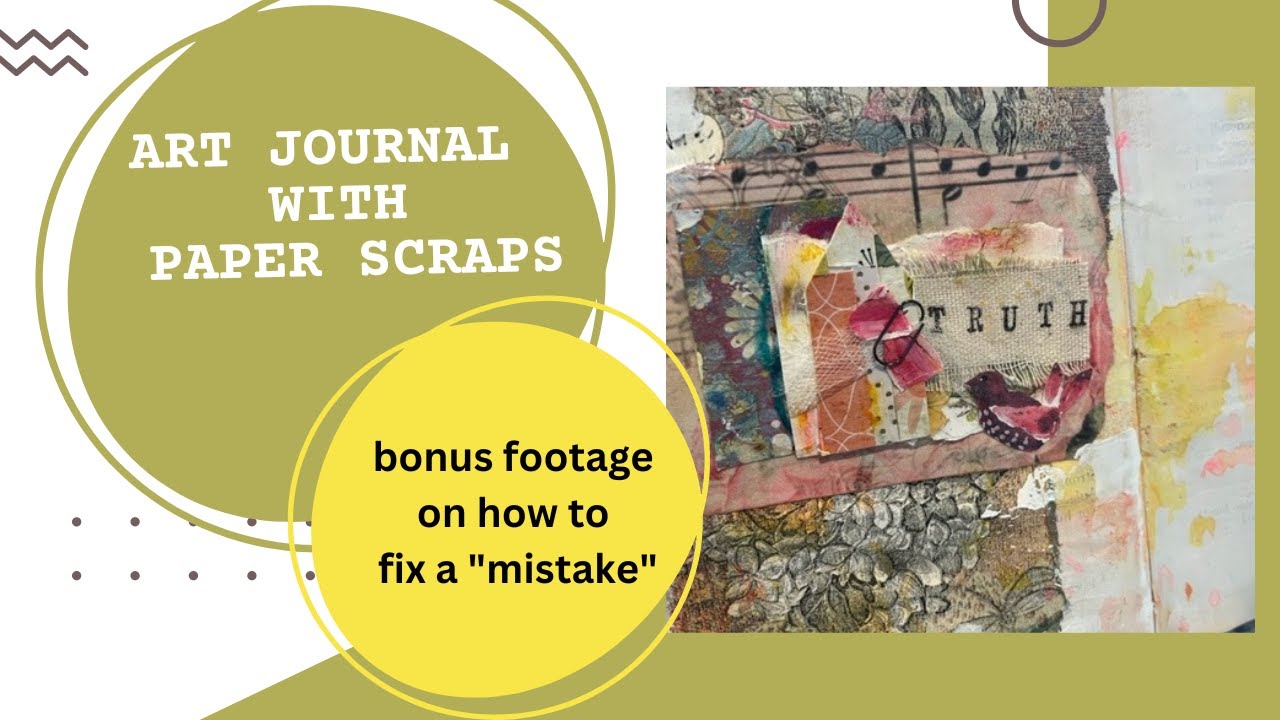 Art Journal Page With Paper Scraps - YouTube
