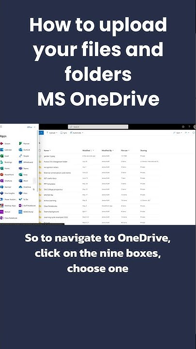 How to upload your files and folders MS OneDrive - YouTube