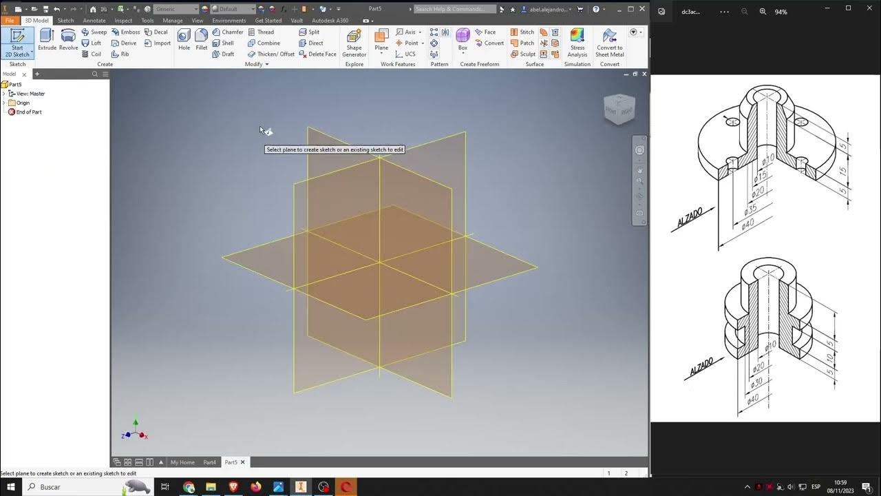 Inventor - Ejercicio 1 - Revolución - YouTube