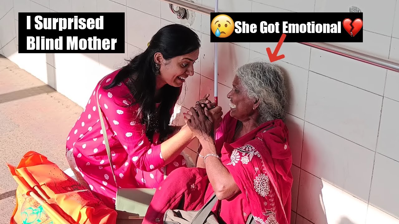 Surprising Blind Mother With Lucky Coin *Emotional* - YouTube
