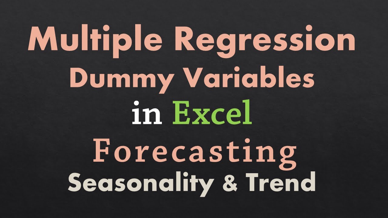 Regression With Dummy Variables Forecasting Trend With Seasonality regression-with-dummy-variables-forecasting-trend-with-seasonality