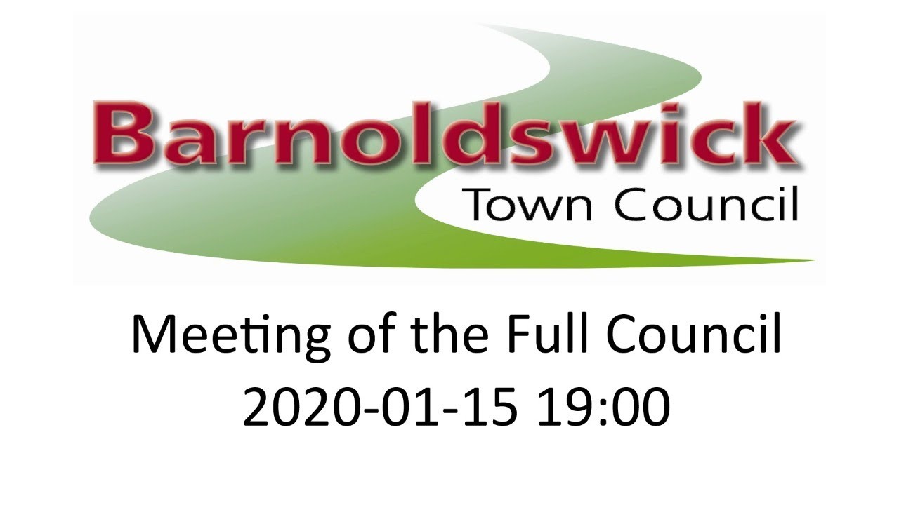 Barnoldswick Town Council - Full Council 2020-01-15 - YouTube