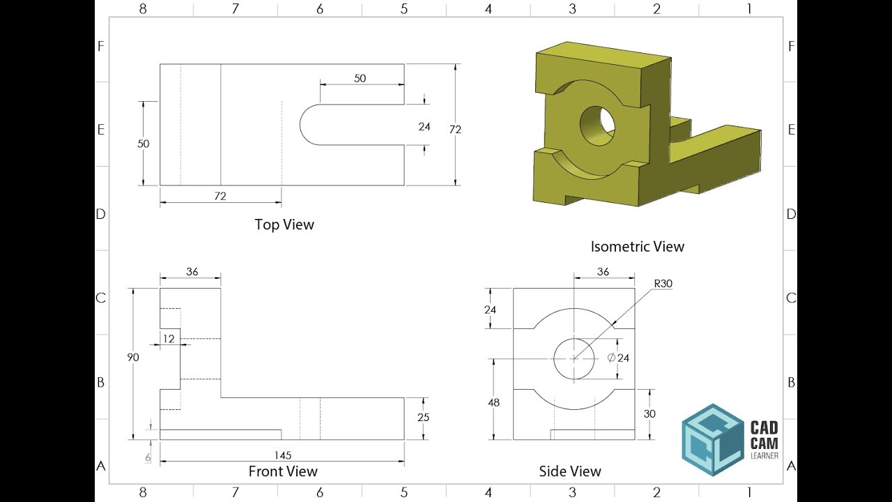 Solidworks Tutorial I Solidworks Exercise for Beginners 8 I Part I ...