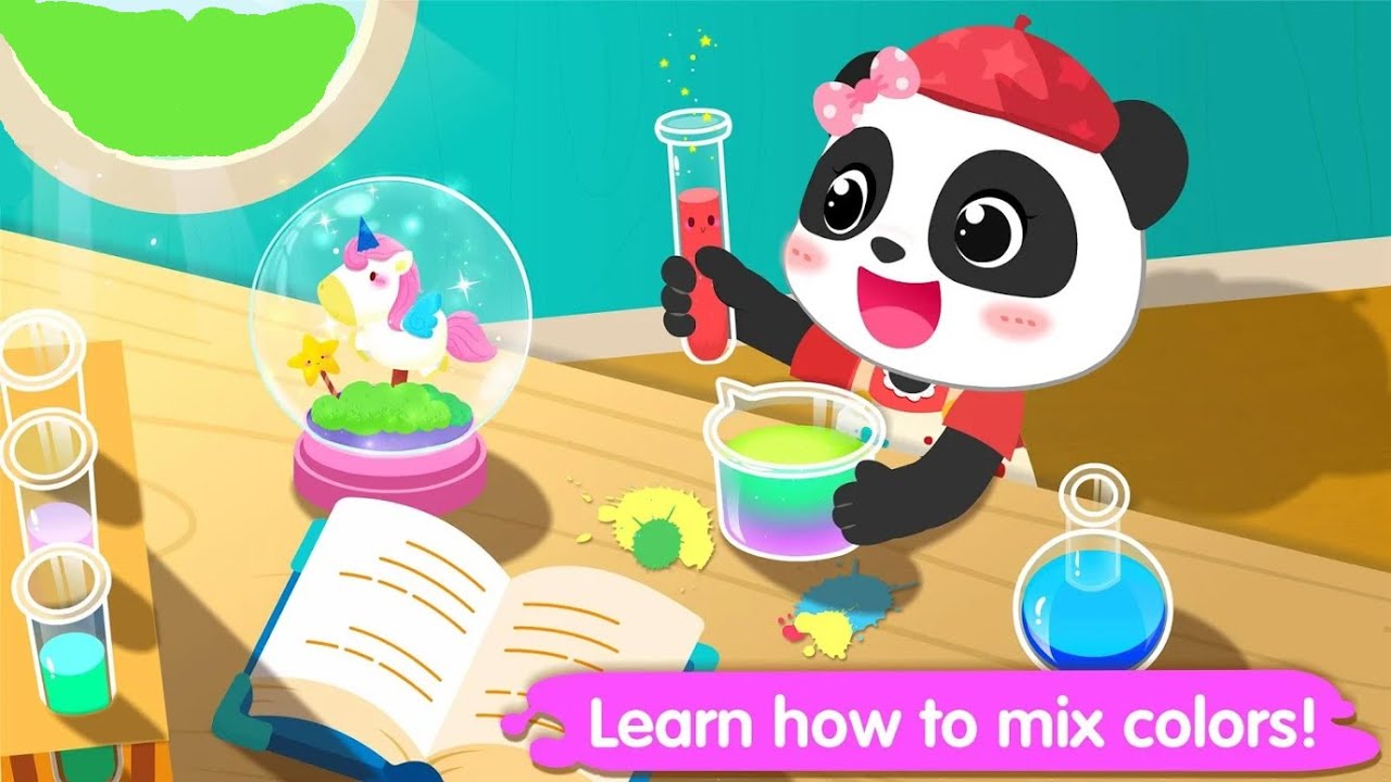 Baby Panda's Color Crafts | Learn How To Mix Colors And Coloring ...