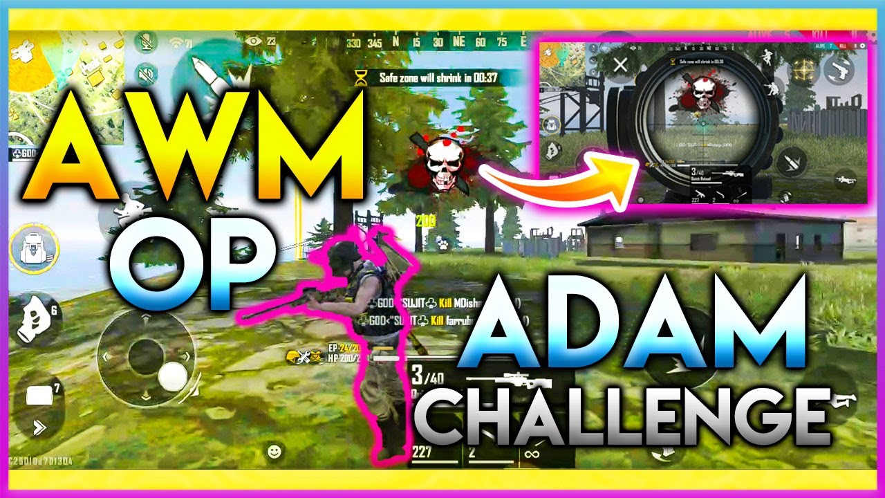 Only Adam Challenge OverPower Gameplay | free fire adam challenge ...