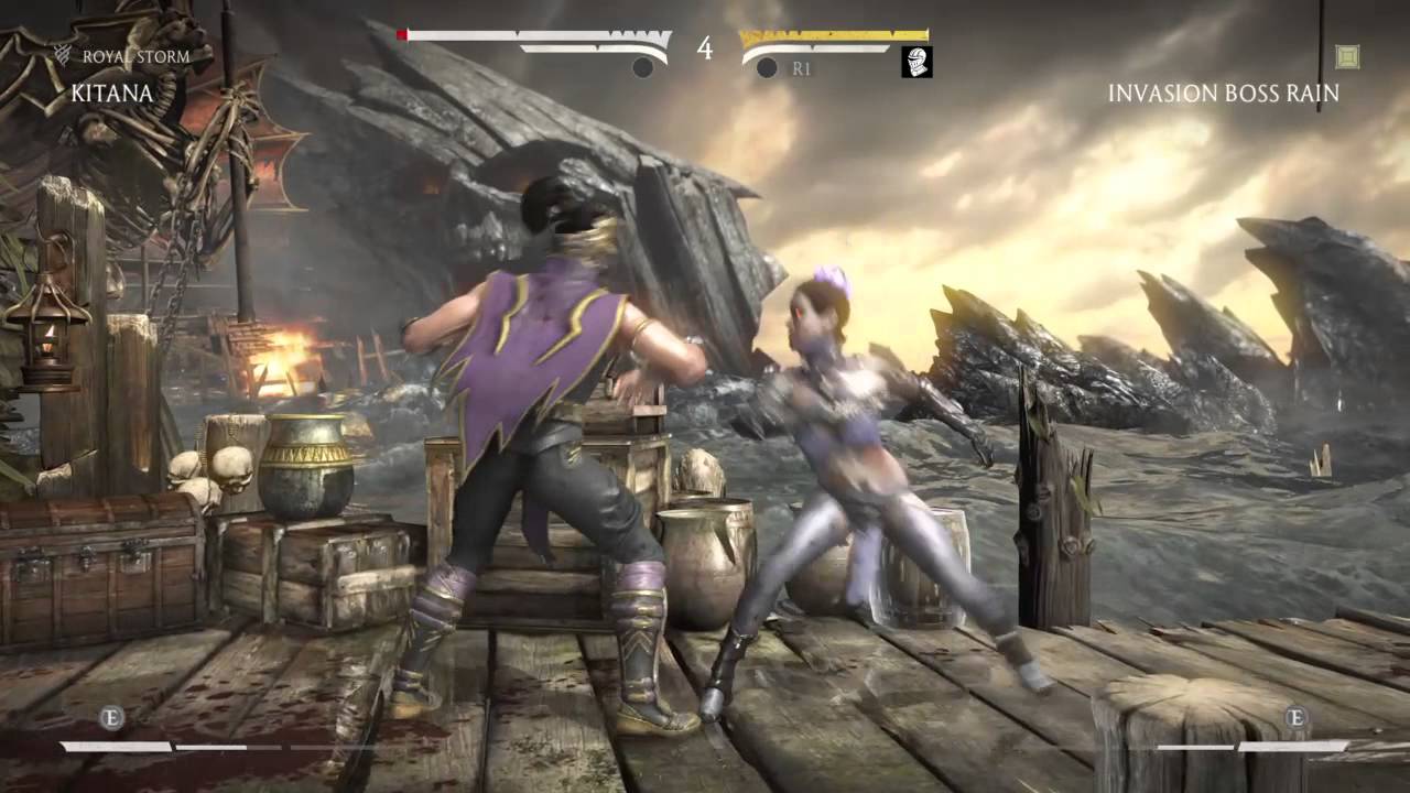 Mortal Kombat X Invasion Boss Rain Vs Revenant Kitana - YouTube