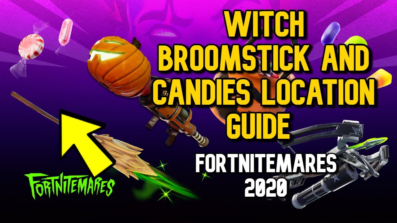 Where to find witches Broomstick and Candies in Fortnitemares 2020 (All ...