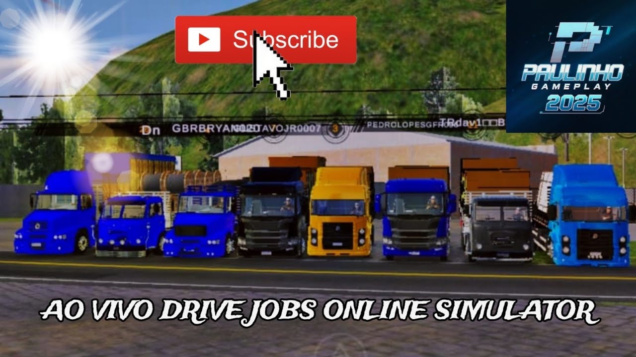 🔥LIVE ON - DRIVERS JOBS ONLINE SIMULADOR - JOGANDO COM OS INSCRITOS 🔥 ...