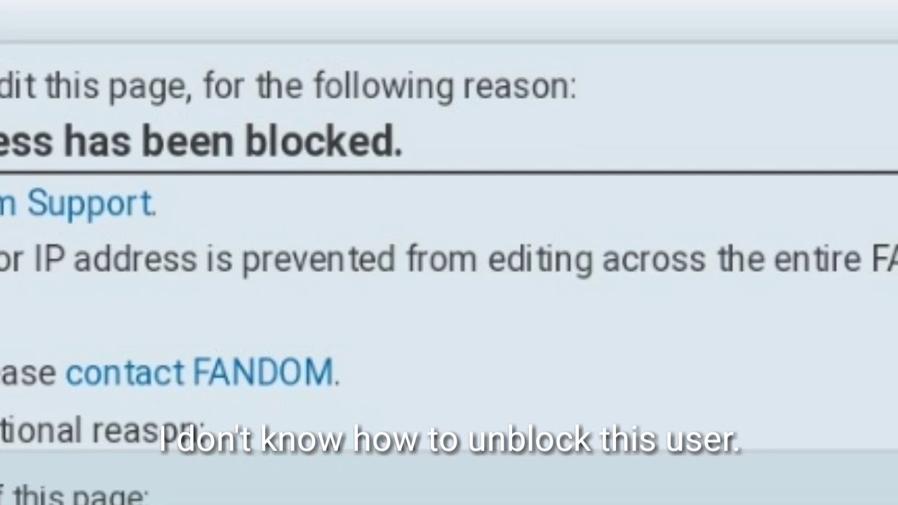 I just got globally blocked on fandom wikis. - YouTube