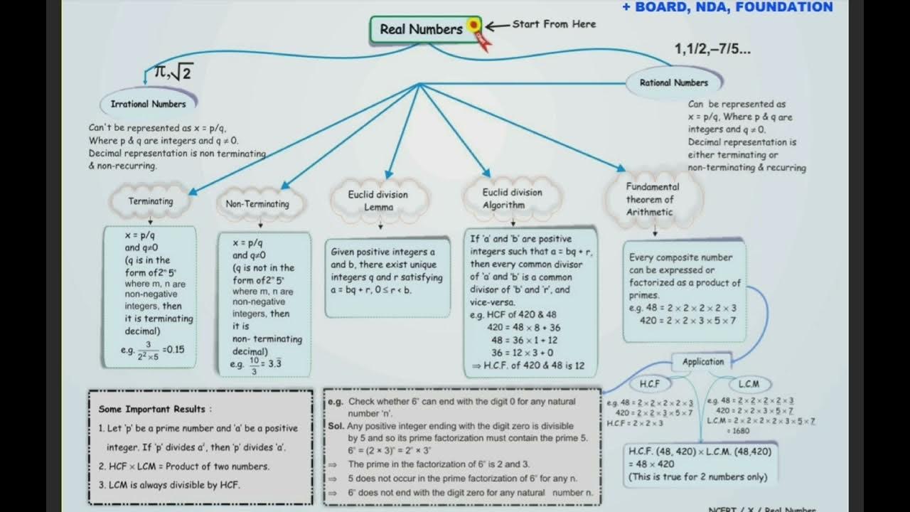 Class 10th CBSE 2024-25 😎 | Maths ch-1 Real Number | Mind Map #maths # ...