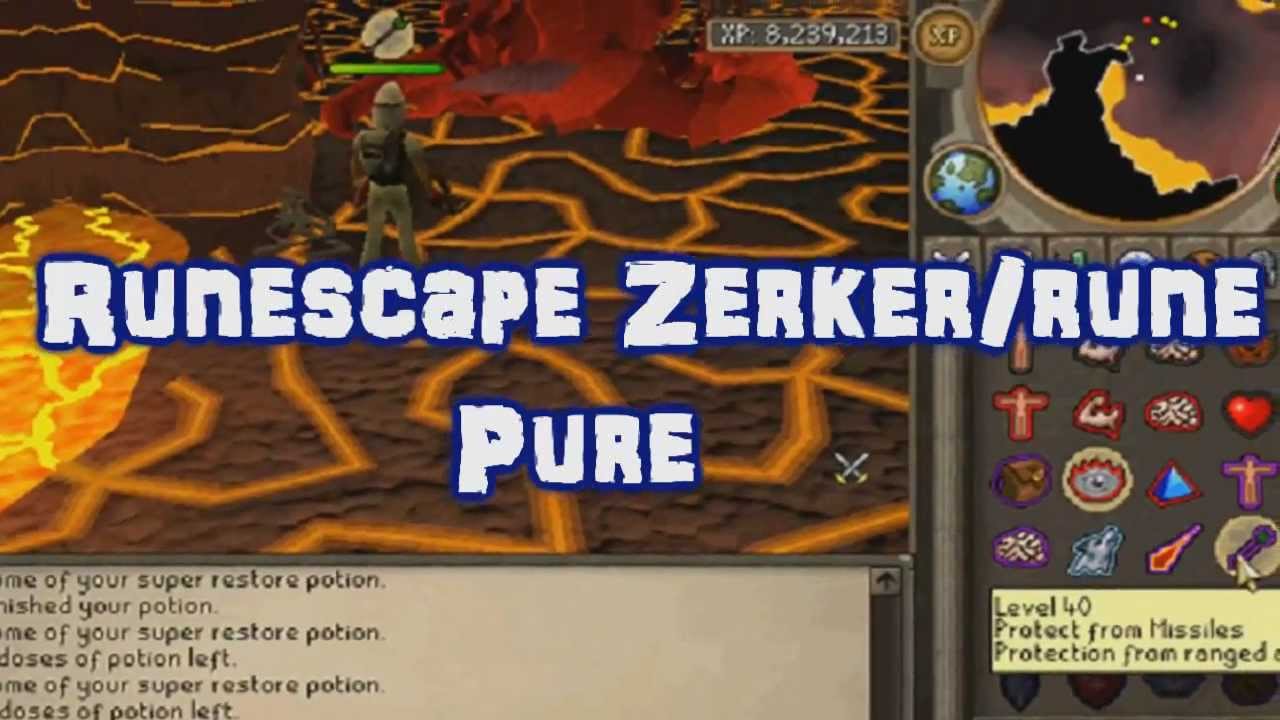 Runescape | Ultimate Zerker/Rune Pure Combat Training Guide (Re-made ...