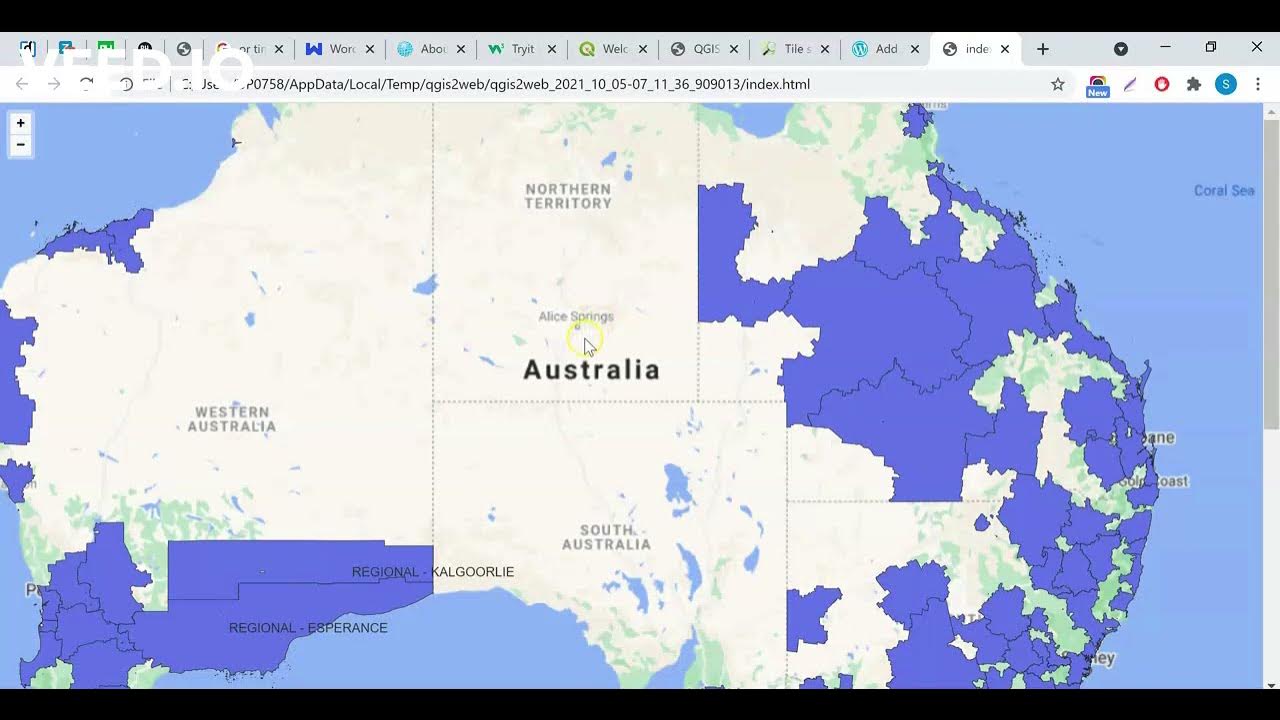 Convert a shapefile (.shp) to Web Map, using QGIS software, QGIS2Web map, .dbf to webmap - YouTube