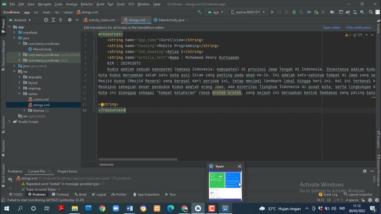 ScrollView Android Studio - YouTube