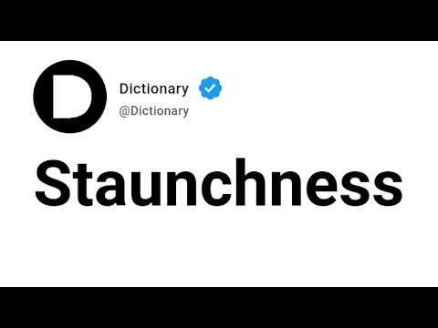 Staunchness Meaning In English - YouTube
