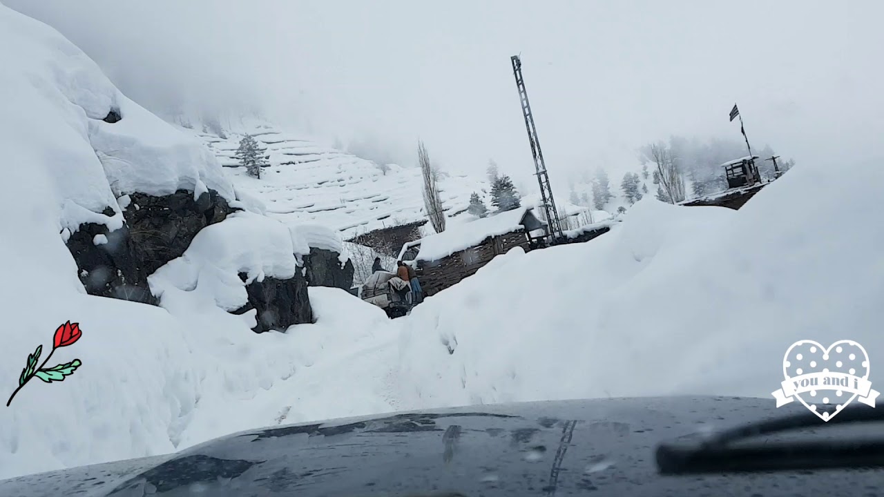 Snow fall at chamkani area kurram agency - YouTube