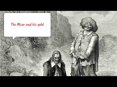 The Miser and his gold | English stories | Moral stories | Short story ...