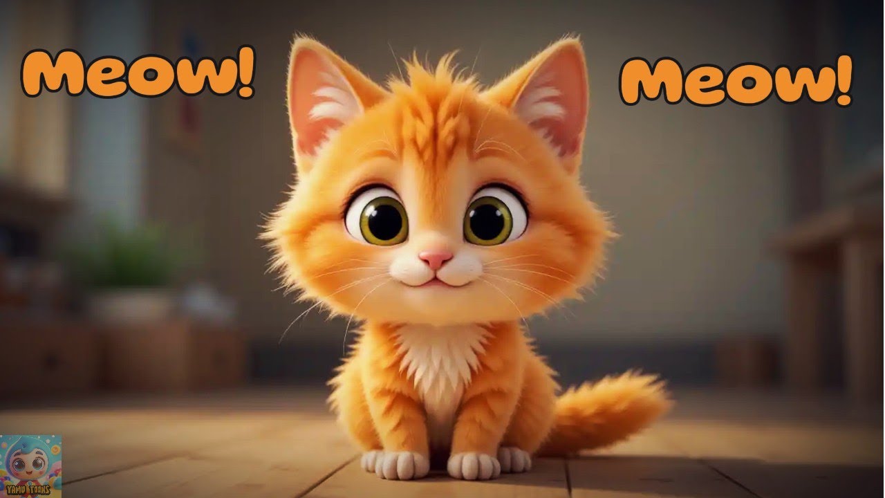 Meow Meow Song 🐾 | Cute Cat Rhyme & Sing-Along for Kids! - YouTube