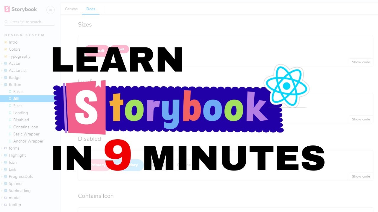Intro To React Storybook Get Going With Storybook Quick And Easy Youtube