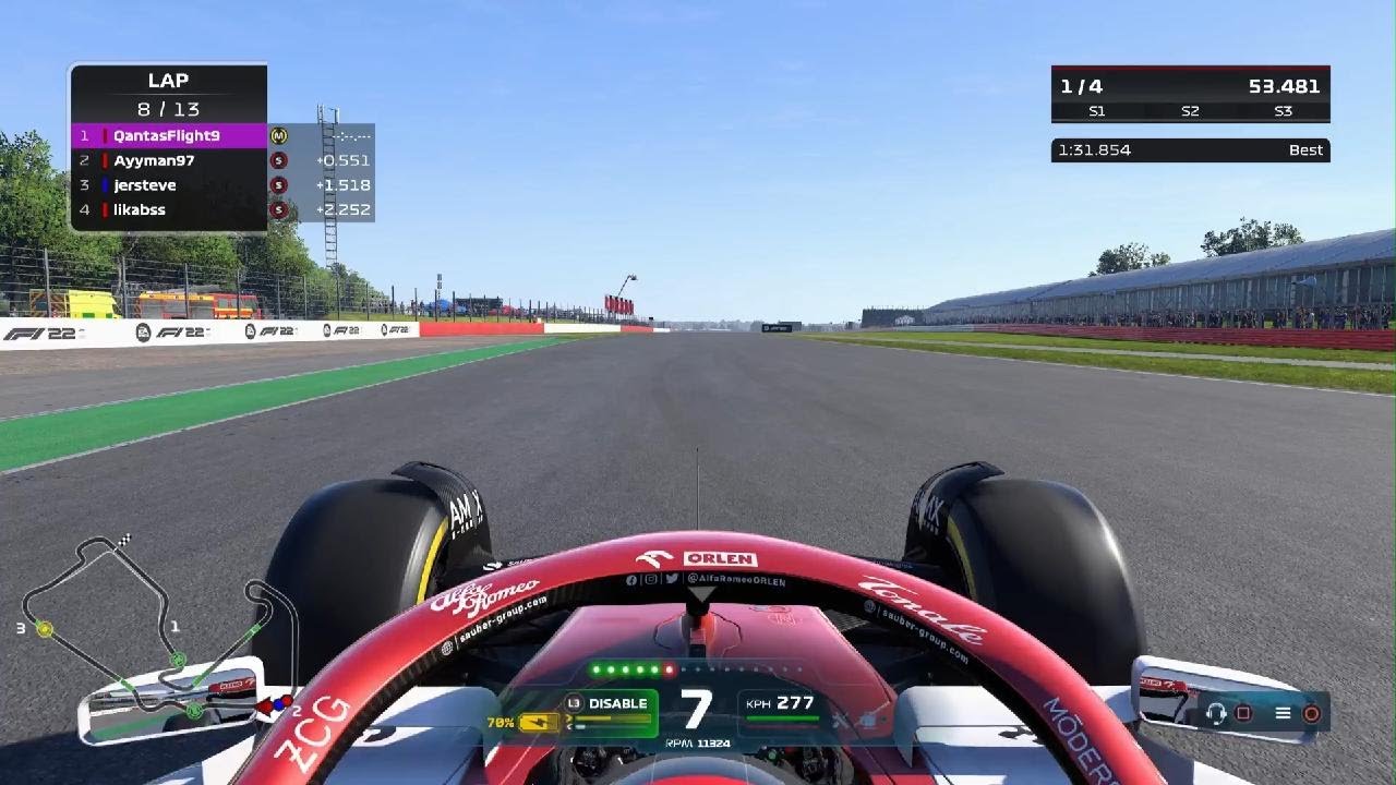 Great racing on the safety car restart @ Silverstone - YouTube