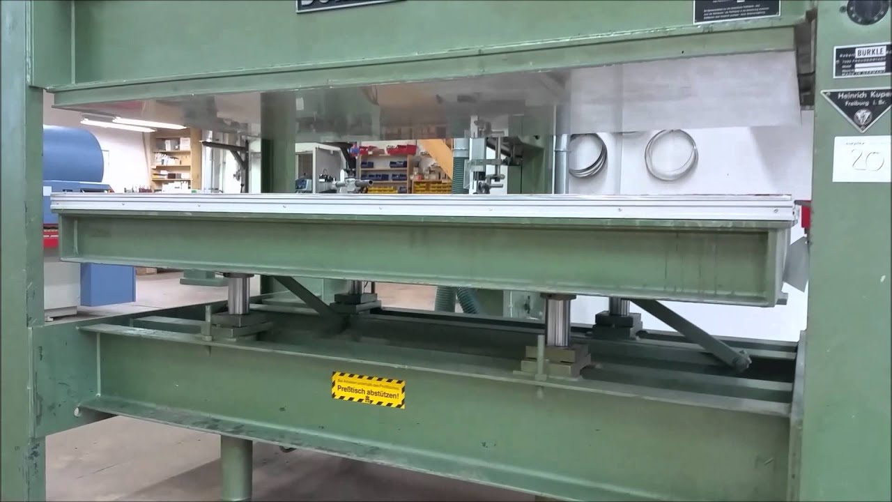 BÜRKLE BÜRKLE U 60 220/125 Veneer Press - YouTube