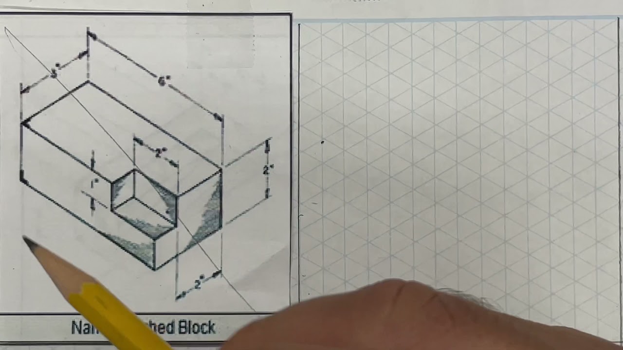 Isometric Drawing_Notched Block - YouTube