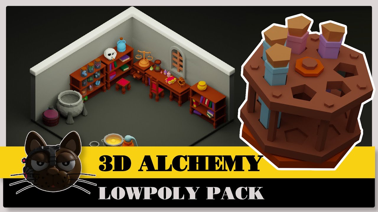3D Alchemy Lowpoly Pack - Demo Scene 1 - YouTube