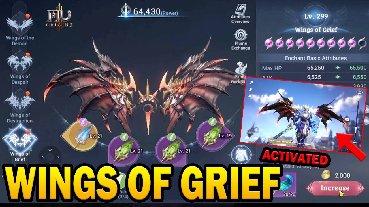 MU ORIGIN 3 ASIA - HOW TO ACTIVATE WINGS OF GRIEF | MenchDrey - YouTube