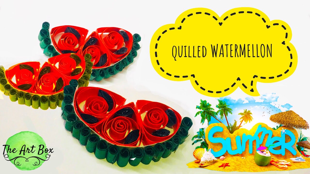 Quilled Watermelon | Fruits quilling | quilling crafts | easy crafts ...