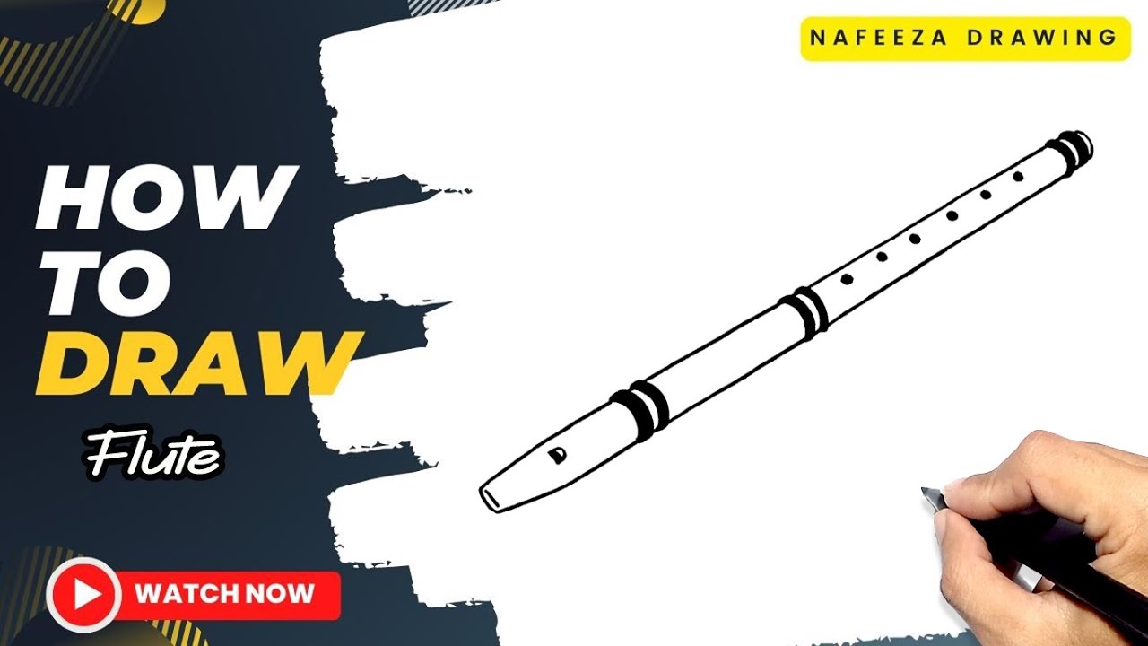 How to draw Flute - YouTube