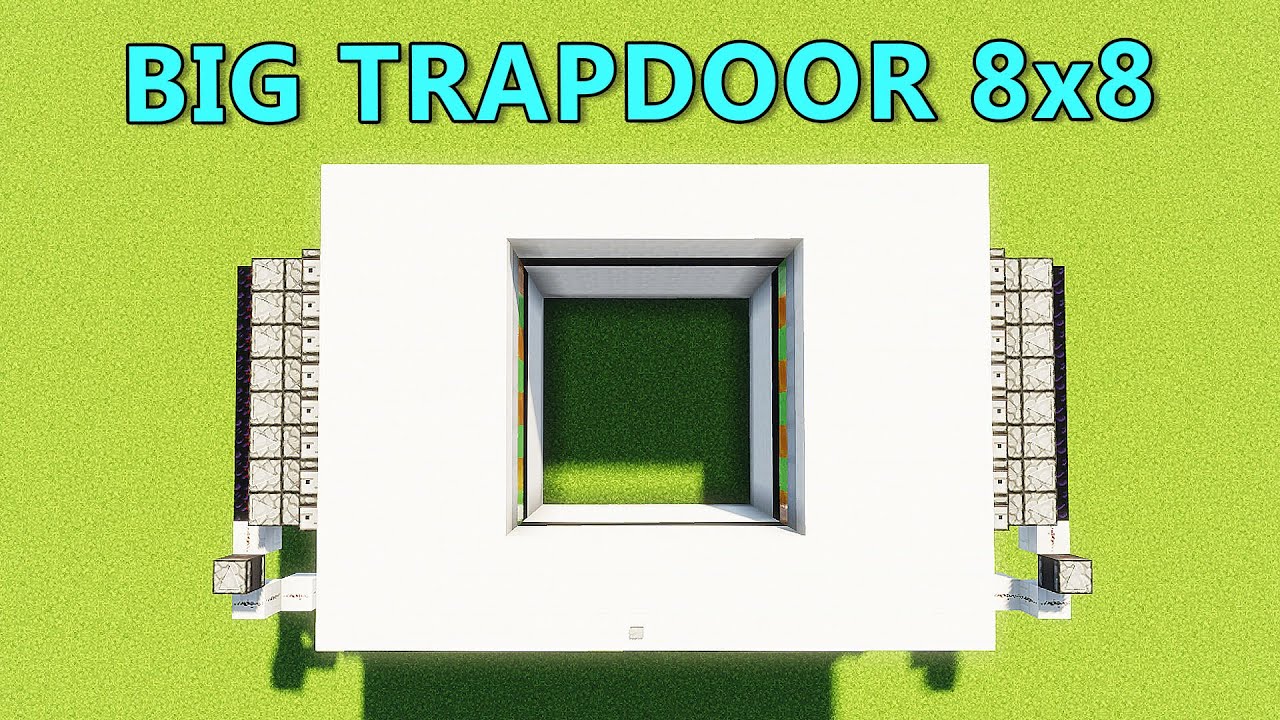 Minecraft: Redstone Build | Big Trapdoor 8x8 - YouTube