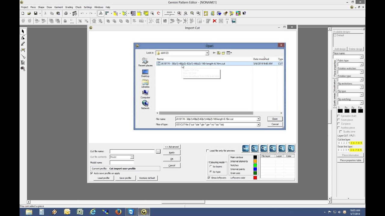 Import Cut file (RS274D file) in Gemini Pattern Editor - YouTube