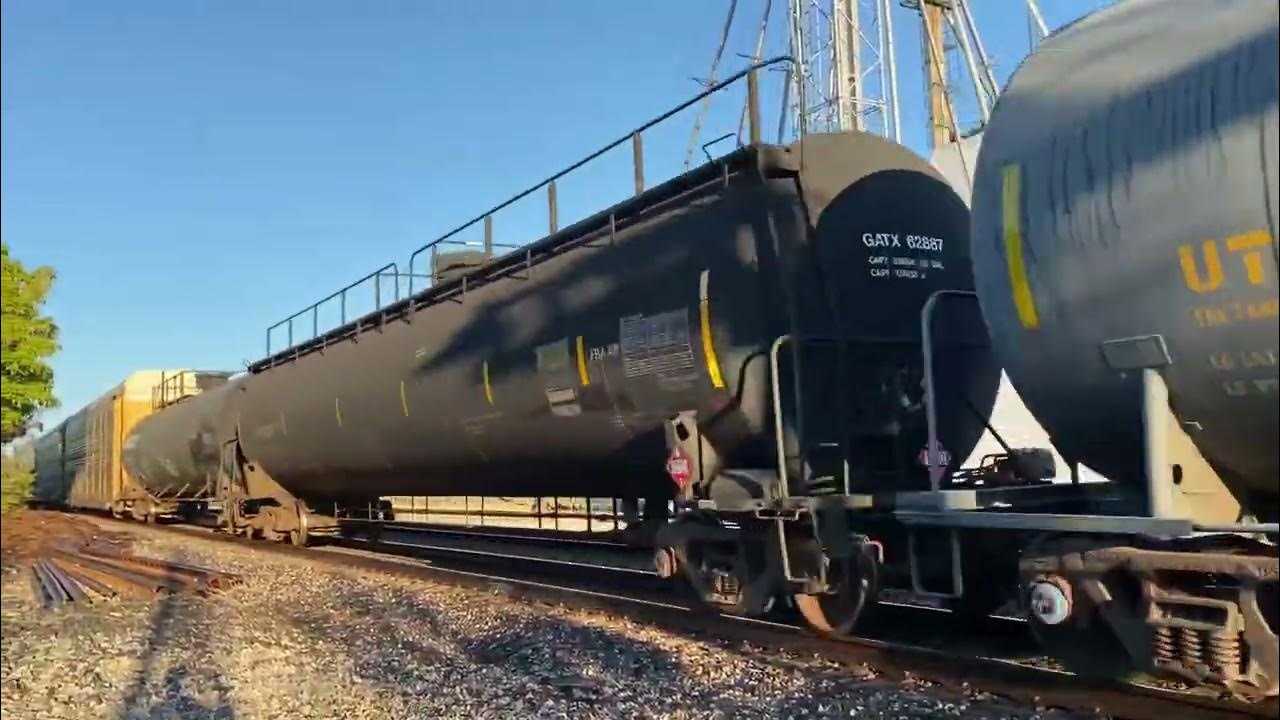 UP power roaring past with a UP DPU assisting - YouTube