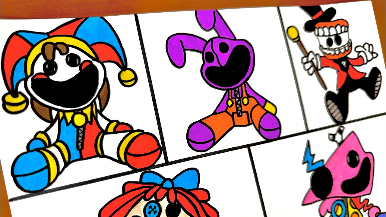 Drawing THE AMAZING DIGITAL CIRCUS Become SMILING CRITTERS?! - YouTube