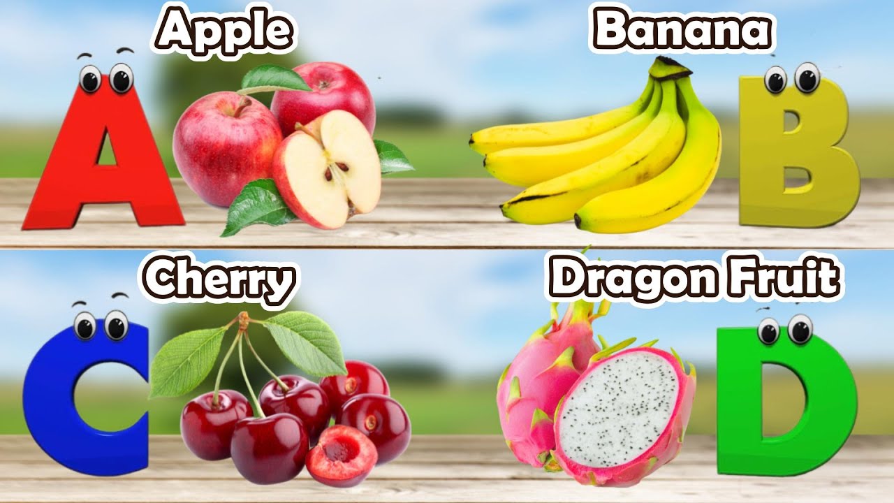 Fruits Alphabet song for Children | Fruit ABC Song | Phonics for Kids ...