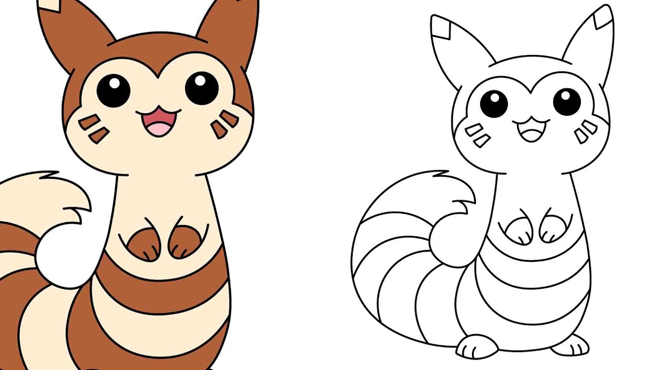 HOW TO DRAW Furret | Pokemon | Drawing Easy Step by Step | Art Famiya ...