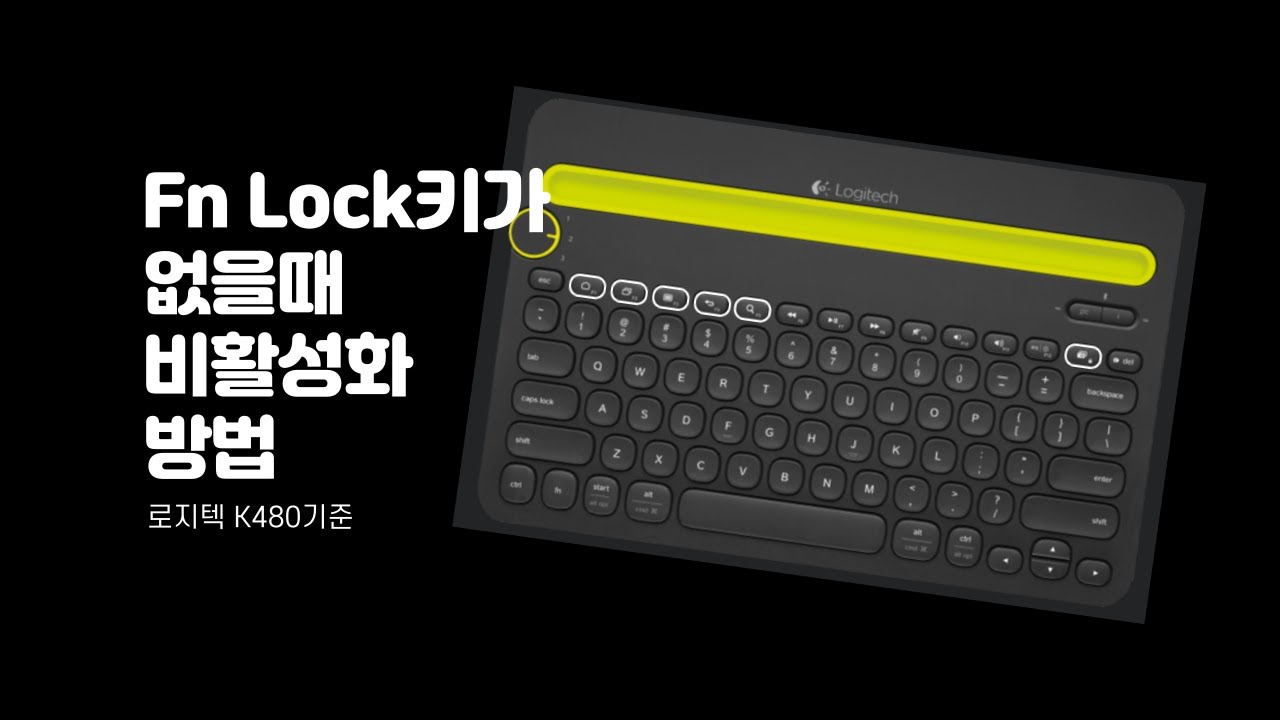 로지텍 키보드에 펑션락(fn lock) 키가 없을 때 기능 해제시키는 방법, logitech options - YouTube