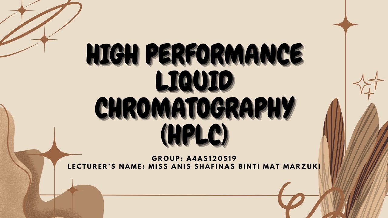 [CHM260] High Performance Liquid Chromatography (HPLC) - YouTube