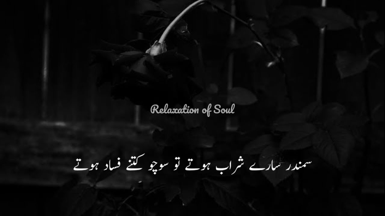 Samandar sara sharab hota | سمندر سارے شراب ہوتے | Sad urdu poetry ...