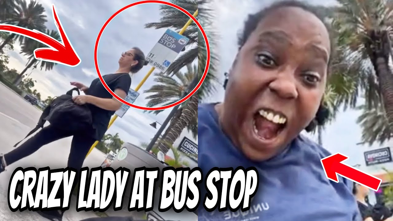 Wild Woman At The Bus Stop | Problem Passengers! - YouTube