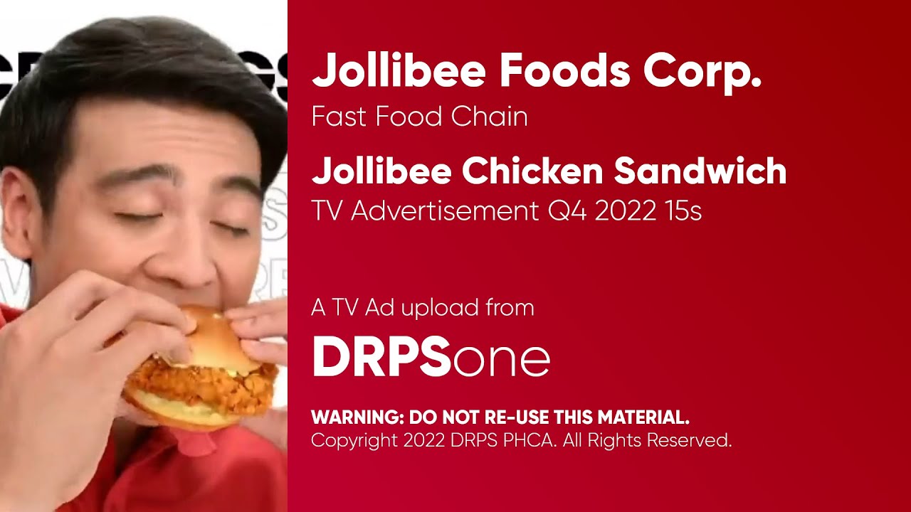 Jollibee Chicken Sandwich TV Ad Q4 2022 15s (Philippines) - YouTube