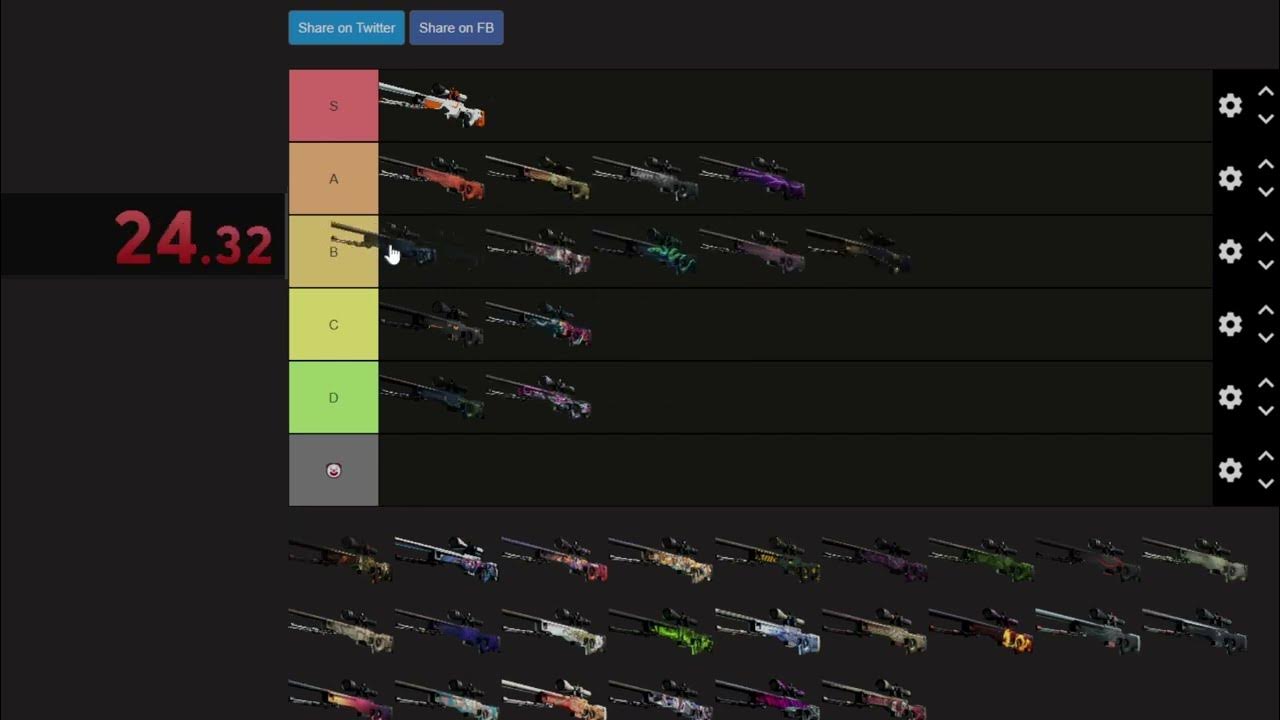AWP skin tierlist Speedrun (Any based%) - YouTube