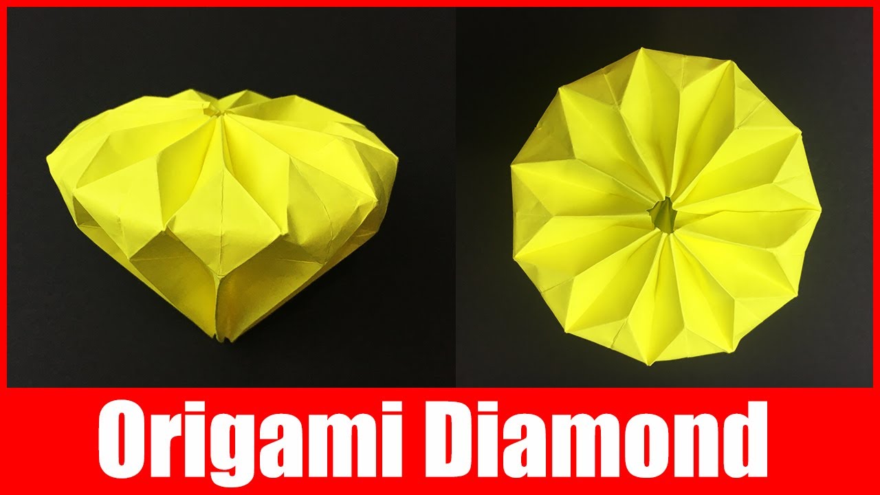 How To Make Paper Diamond | Origami Diamond | DIY 3d Things (No Glue ...