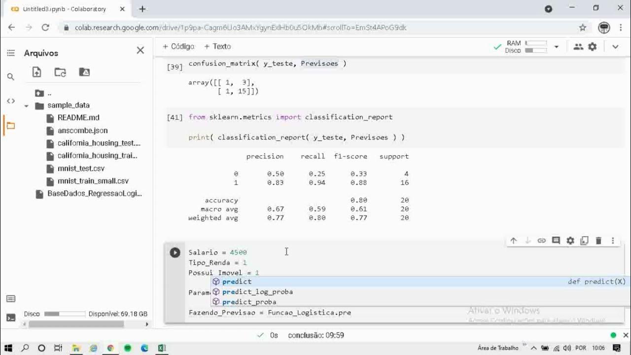 Curso Machine Learning - Regressão Logística- Python [ #09 Final ...
