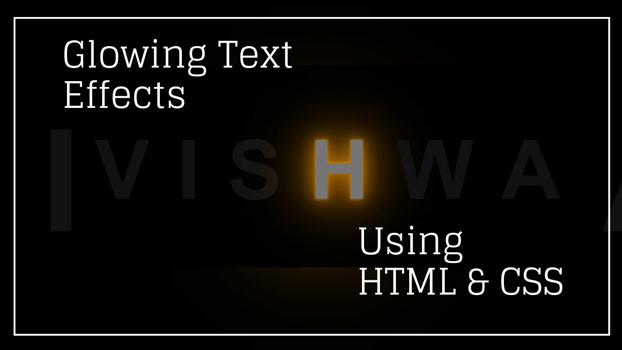 Glowing Text Effects Using Html And Css Css Html Coding 0471